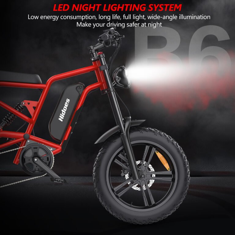 Hidoes® B6 1200W Electric Fat Bike 20″x4″ 48V 15Ah 50 Miles – Meusebike